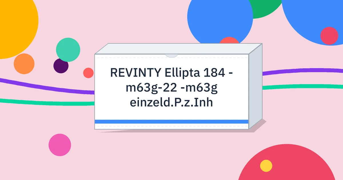Symbolbild: Packung mit der Aufschrift REVINTY Ellipta 184 -m63g-22 -m63g einzeld.P.z.Inh (PZN 16868798) – Verfügbarkeit und Bezug in Apotheken in Frankfurt am Main