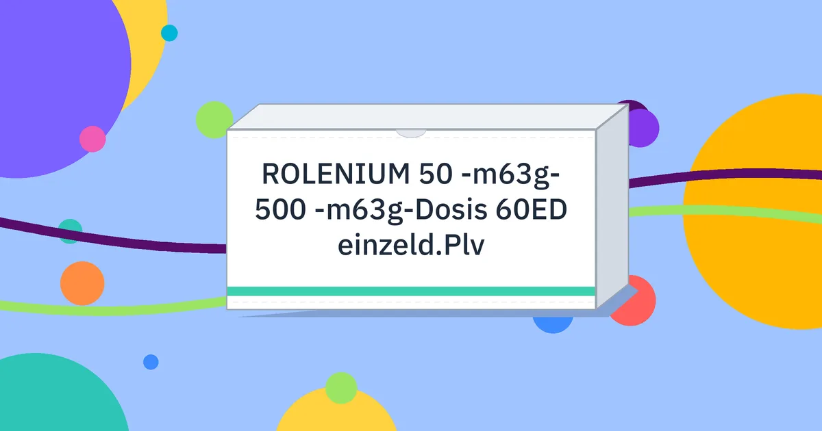 Symbolbild: Packung mit der Aufschrift ROLENIUM 50 -m63g-500 -m63g-Dosis 60ED einzeld.Plv (PZN 09780040) – Verfügbarkeit und Bezug in Apotheken in Frankfurt am Main