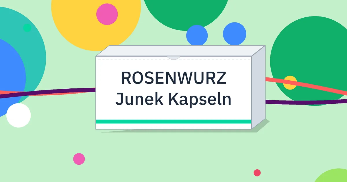 Symbolbild: Packung mit der Aufschrift ROSENWURZ Junek Kapseln (PZN 10051688) – Verfügbarkeit und Bezug in Apotheken in Frankfurt am Main