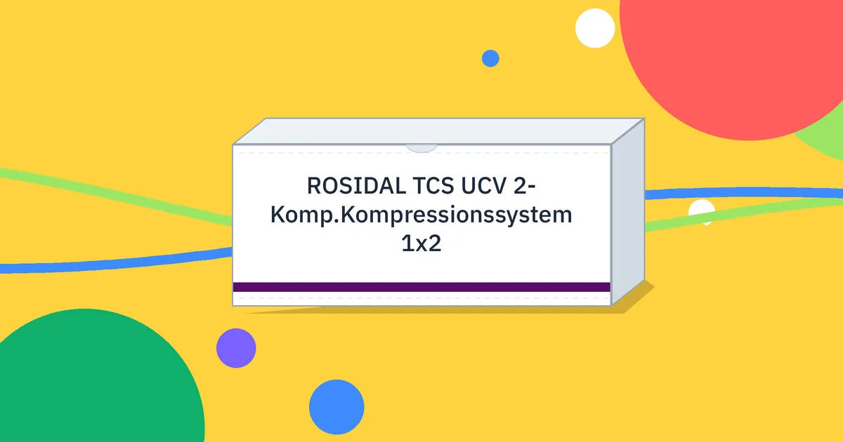 Symbolbild: Packung mit der Aufschrift ROSIDAL TCS UCV 2-Komp.Kompressionssystem 1x2 (PZN 18003140) – Verfügbarkeit und Bezug in Apotheken in Frankfurt am Main