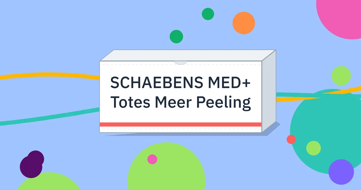 Symbolbild: Packung mit der Aufschrift SCHAEBENS MED+ Totes Meer Peeling (PZN 16701087) – Verfügbarkeit und Bezug in Apotheken in Frankfurt am Main