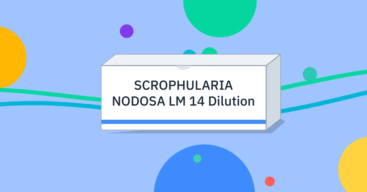 Symbolbild: Packung mit der Aufschrift SCROPHULARIA NODOSA LM 14 Dilution (PZN 13184473) – Verfügbarkeit und Bezug in Apotheken in Frankfurt am Main