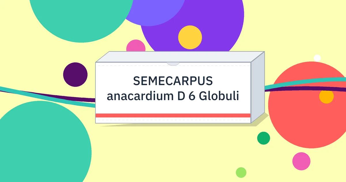 Symbolbild: Packung mit der Aufschrift SEMECARPUS anacardium D 6 Globuli (PZN 14312393) – Verfügbarkeit und Bezug in Apotheken in Frankfurt am Main