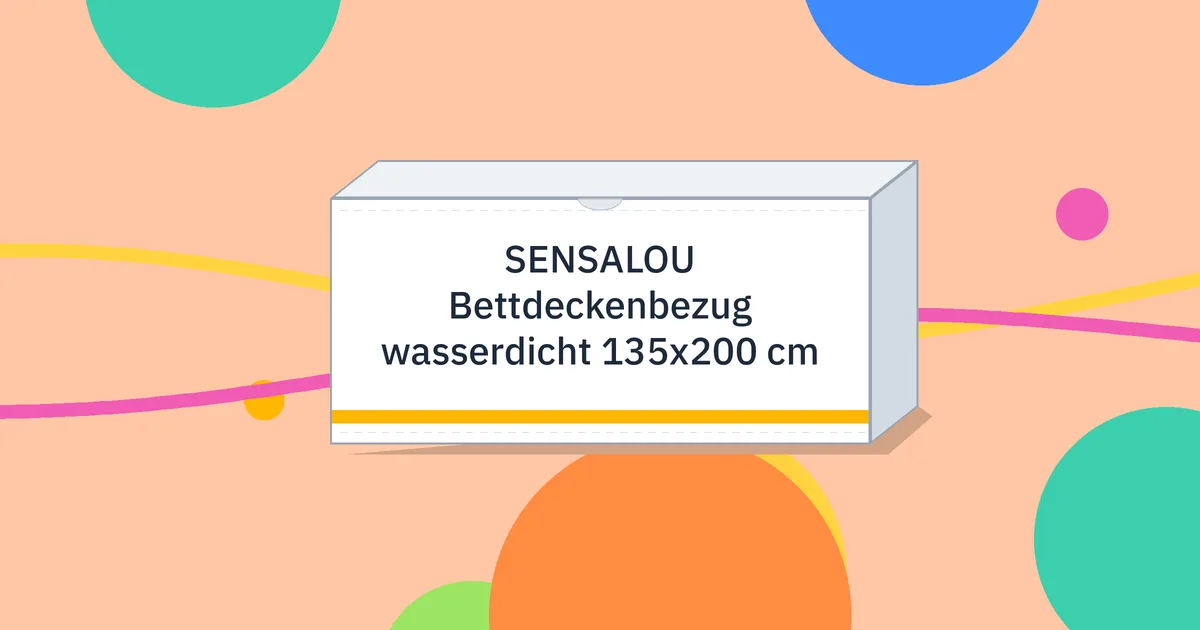 Symbolbild: Packung mit der Aufschrift SENSALOU Bettdeckenbezug wasserdicht 135x200 cm (PZN 19428700) – Verfügbarkeit und Bezug in Apotheken in Frankfurt am Main