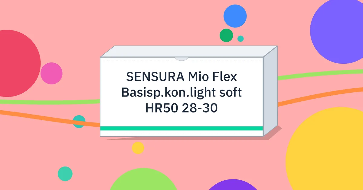 Symbolbild: Packung mit der Aufschrift SENSURA Mio Flex Basisp.kon.light soft HR50 28-30 (PZN 19455163) – Verfügbarkeit und Bezug in Apotheken in Frankfurt am Main