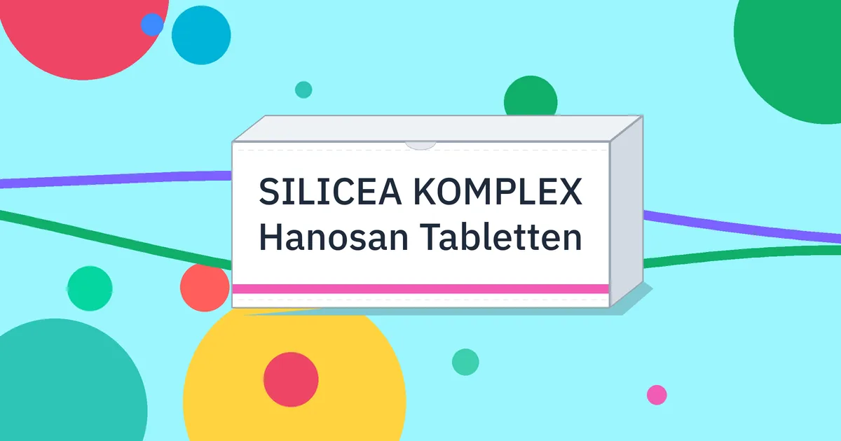 Symbolbild: Packung mit der Aufschrift SILICEA KOMPLEX Hanosan Tabletten (PZN 02773930) – Verfügbarkeit und Bezug in Apotheken in Frankfurt am Main