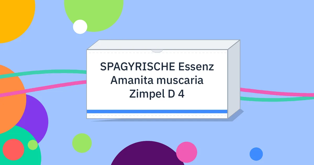 Symbolbild: Packung mit der Aufschrift SPAGYRISCHE Essenz Amanita muscaria Zimpel D 4 (PZN 19906192) – Verfügbarkeit und Bezug in Apotheken in Frankfurt am Main