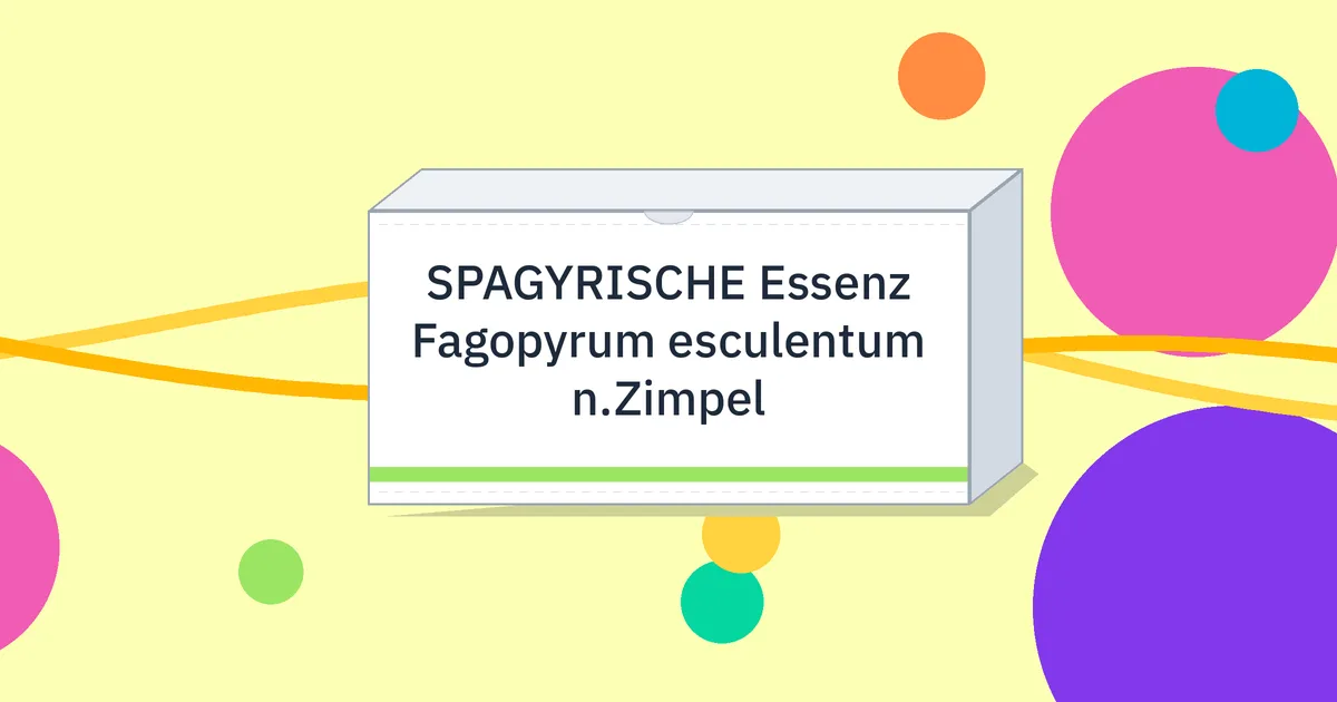 Symbolbild: Packung mit der Aufschrift SPAGYRISCHE Essenz Fagopyrum esculentum n.Zimpel (PZN 00916673) – Verfügbarkeit und Bezug in Apotheken in Frankfurt am Main