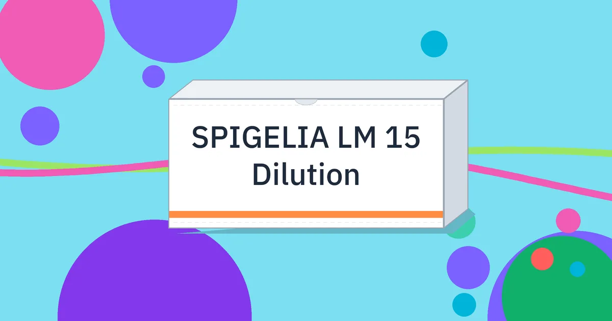 Symbolbild: Packung mit der Aufschrift SPIGELIA LM 15 Dilution (PZN 13195181) – Verfügbarkeit und Bezug in Apotheken in Frankfurt am Main