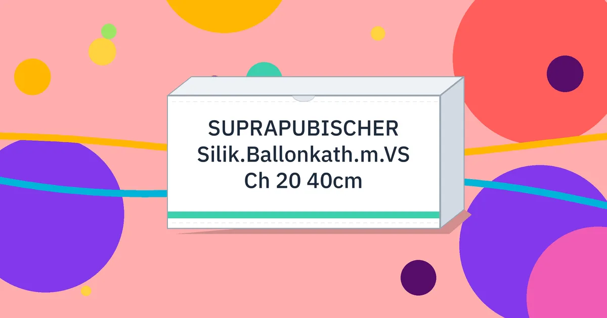 Symbolbild: Packung mit der Aufschrift SUPRAPUBISCHER Silik.Ballonkath.m.VS Ch 20 40cm (PZN 10184917) – Verfügbarkeit und Bezug in Apotheken in Frankfurt am Main
