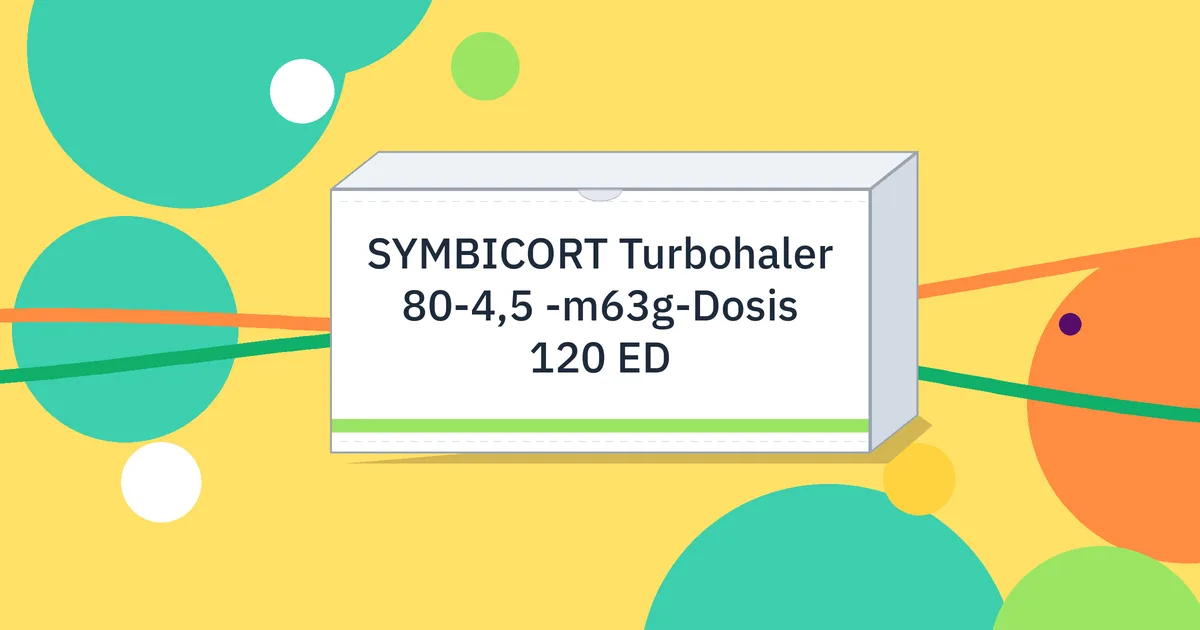 Symbolbild: Packung mit der Aufschrift SYMBICORT Turbohaler 80-4,5 -m63g-Dosis 120 ED (PZN 05500428) – Verfügbarkeit und Bezug in Apotheken in Frankfurt am Main