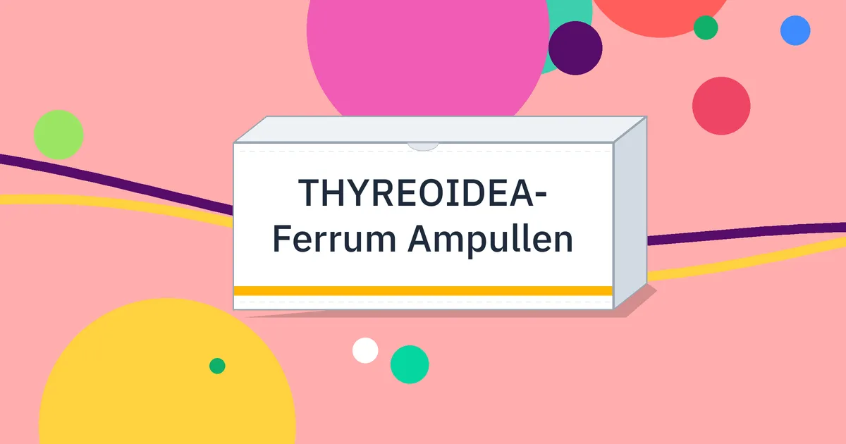 Symbolbild: Packung mit der Aufschrift THYREOIDEA-Ferrum Ampullen (PZN 01752305) – Verfügbarkeit und Bezug in Apotheken in Frankfurt am Main