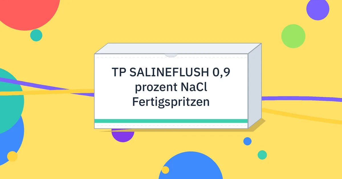 Symbolbild: Packung mit der Aufschrift TP SALINEFLUSH 0,9 prozent NaCl Fertigspritzen (PZN 13723013) – Verfügbarkeit und Bezug in Apotheken in Frankfurt am Main