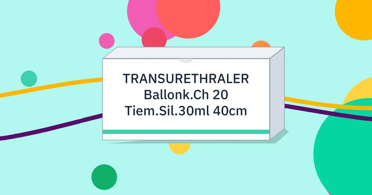 Symbolbild: Packung mit der Aufschrift TRANSURETHRALER Ballonk.Ch 20 Tiem.Sil.30ml 40cm (PZN 02295442) – Verfügbarkeit und Bezug in Apotheken in Frankfurt am Main