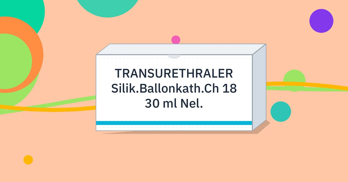 Symbolbild: Packung mit der Aufschrift TRANSURETHRALER Silik.Ballonkath.Ch 18 30 ml Nel. (PZN 10981619) – Verfügbarkeit und Bezug in Apotheken in Frankfurt am Main