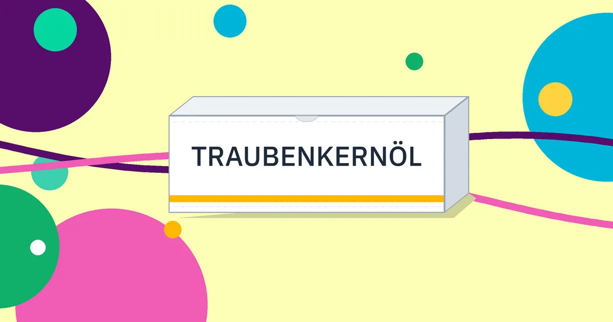 Symbolbild: Packung mit der Aufschrift TRAUBENKERNÖL (PZN 03497780) – Verfügbarkeit und Bezug in Apotheken in Frankfurt am Main