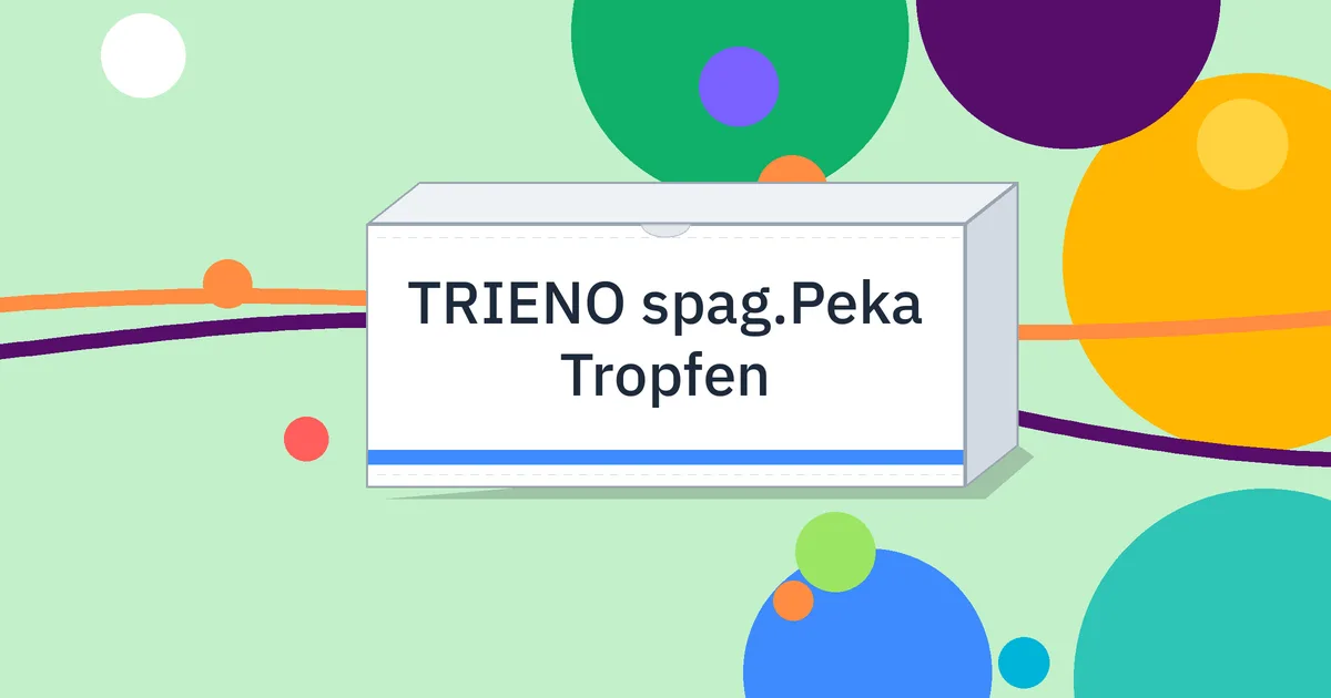 Symbolbild: Packung mit der Aufschrift TRIENO spag.Peka Tropfen (PZN 02767154) – Verfügbarkeit und Bezug in Apotheken in Frankfurt am Main