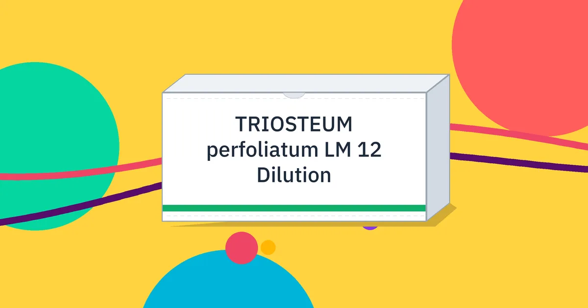 Symbolbild: Packung mit der Aufschrift TRIOSTEUM perfoliatum LM 12 Dilution (PZN 13227573) – Verfügbarkeit und Bezug in Apotheken in Frankfurt am Main