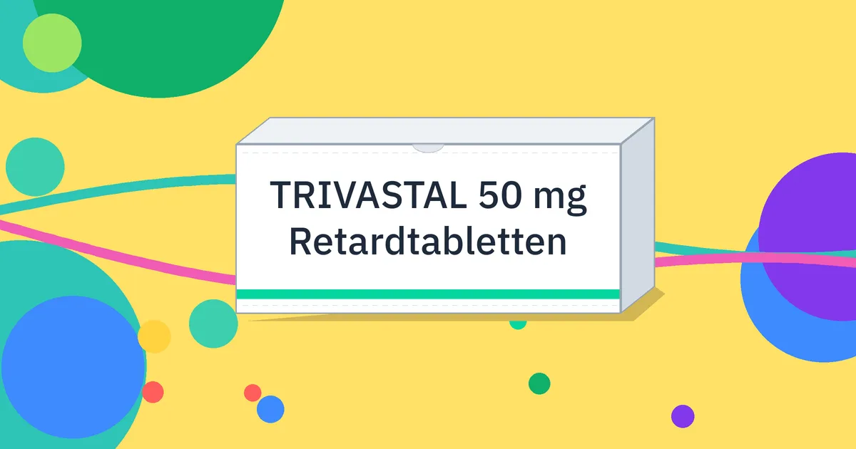 Symbolbild: Packung mit der Aufschrift TRIVASTAL 50 mg Retardtabletten (PZN 12653500) – Verfügbarkeit und Bezug in Apotheken in Frankfurt am Main