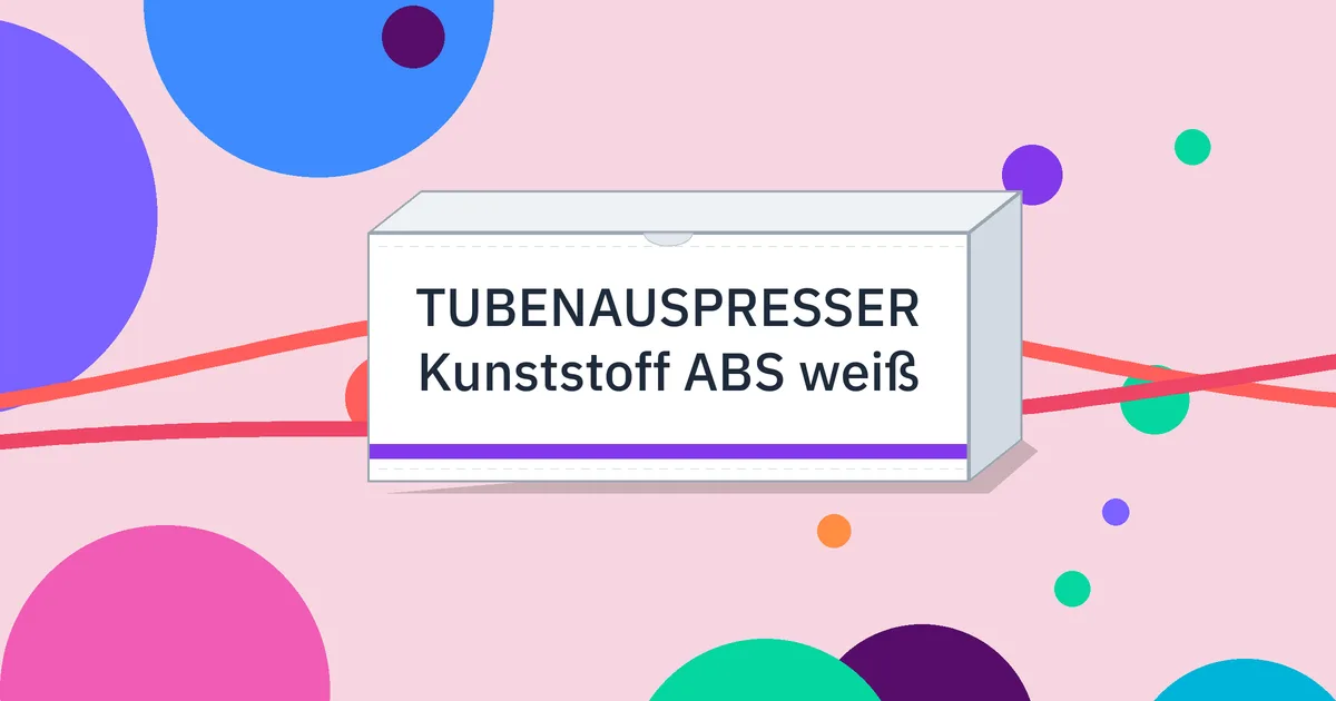 Symbolbild: Packung mit der Aufschrift TUBENAUSPRESSER Kunststoff ABS weiß (PZN 04407046) – Verfügbarkeit und Bezug in Apotheken in Frankfurt am Main