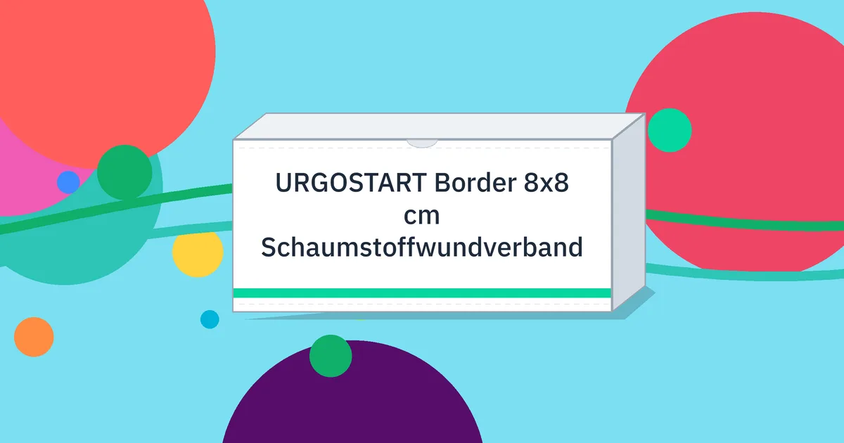 Symbolbild: Packung mit der Aufschrift URGOSTART Border 8x8 cm Schaumstoffwundverband (PZN 10180960) – Verfügbarkeit und Bezug in Apotheken in Frankfurt am Main