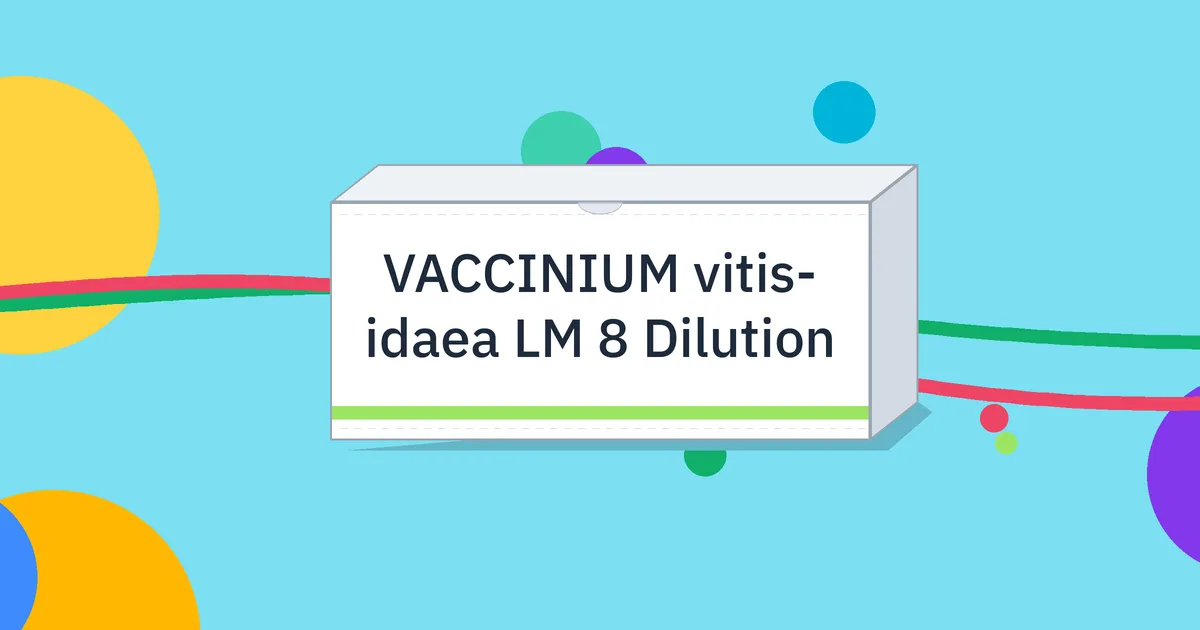Symbolbild: Packung mit der Aufschrift VACCINIUM vitis-idaea LM 8 Dilution (PZN 13260671) – Verfügbarkeit und Bezug in Apotheken in Frankfurt am Main