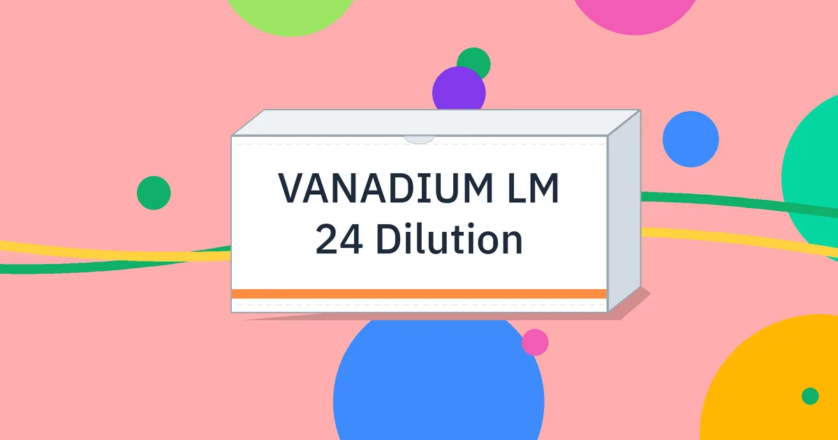 Symbolbild: Packung mit der Aufschrift VANADIUM LM 24 Dilution (PZN 13262859) – Verfügbarkeit und Bezug in Apotheken in Frankfurt am Main