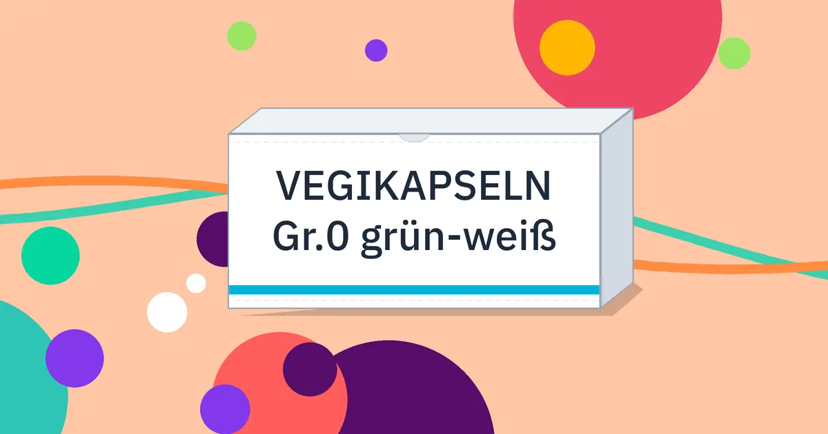 Symbolbild: Packung mit der Aufschrift VEGIKAPSELN Gr.0 grün-weiß (PZN 17858141) – Verfügbarkeit und Bezug in Apotheken in Frankfurt am Main