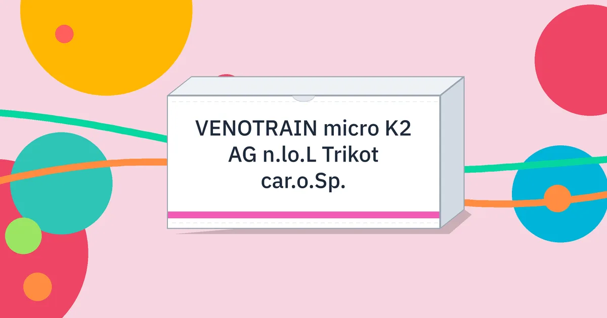 Symbolbild: Packung mit der Aufschrift VENOTRAIN micro K2 AG n.lo.L Trikot car.o.Sp. (PZN 02367911) – Verfügbarkeit und Bezug in Apotheken in Frankfurt am Main