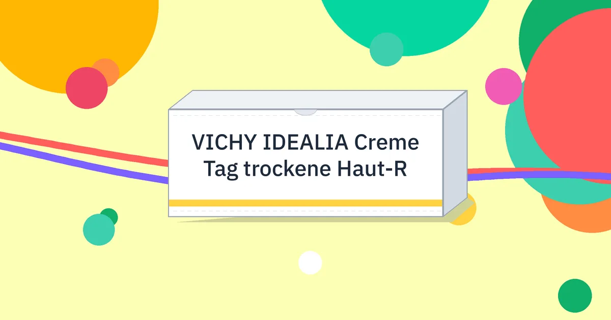 Symbolbild: Packung mit der Aufschrift VICHY IDEALIA Creme Tag trockene Haut-R (PZN 12516648) – Verfügbarkeit und Bezug in Apotheken in Frankfurt am Main