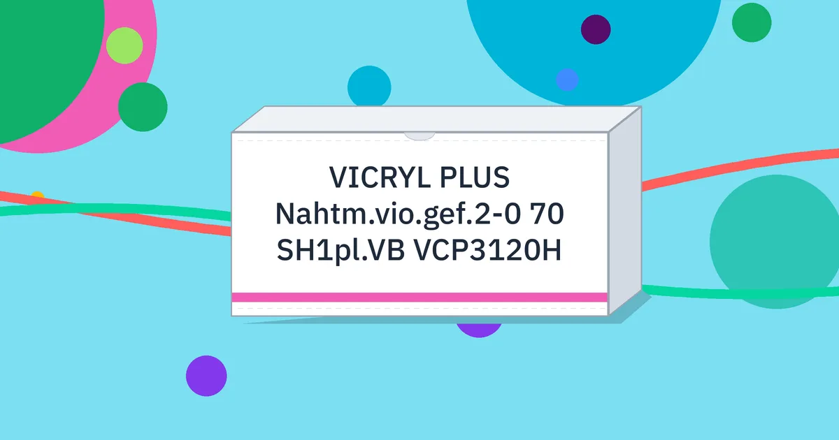 Symbolbild: Packung mit der Aufschrift VICRYL PLUS Nahtm.vio.gef.2-0 70 SH1pl.VB VCP3120H (PZN 20390546) – Verfügbarkeit und Bezug in Apotheken in Frankfurt am Main