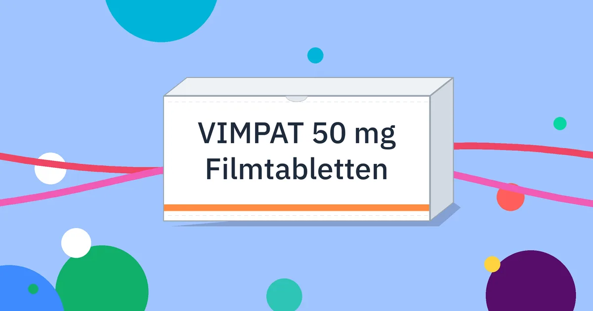 Symbolbild: Packung mit der Aufschrift VIMPAT 50 mg Filmtabletten (PZN 16567654) – Verfügbarkeit und Bezug in Apotheken in Frankfurt am Main