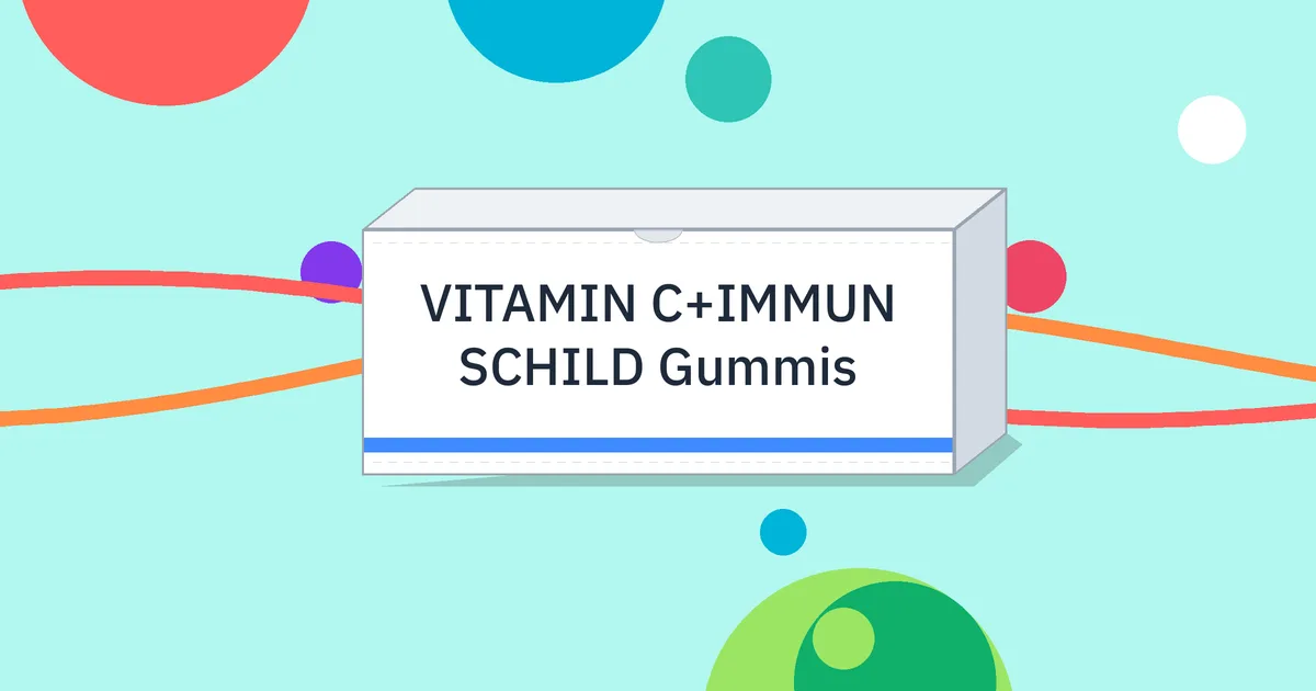 Symbolbild: Packung mit der Aufschrift VITAMIN C+IMMUN SCHILD Gummis (PZN 18225254) – Verfügbarkeit und Bezug in Apotheken in Frankfurt am Main