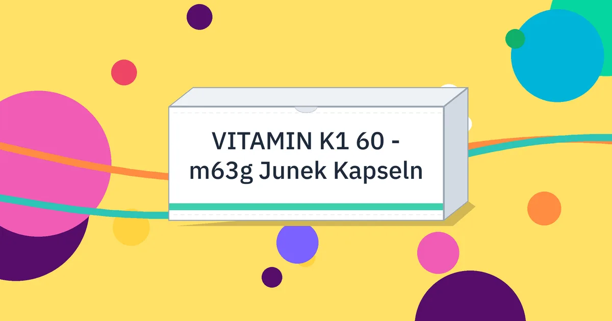 Symbolbild: Packung mit der Aufschrift VITAMIN K1 60 -m63g Junek Kapseln (PZN 10052937) – Verfügbarkeit und Bezug in Apotheken in Frankfurt am Main