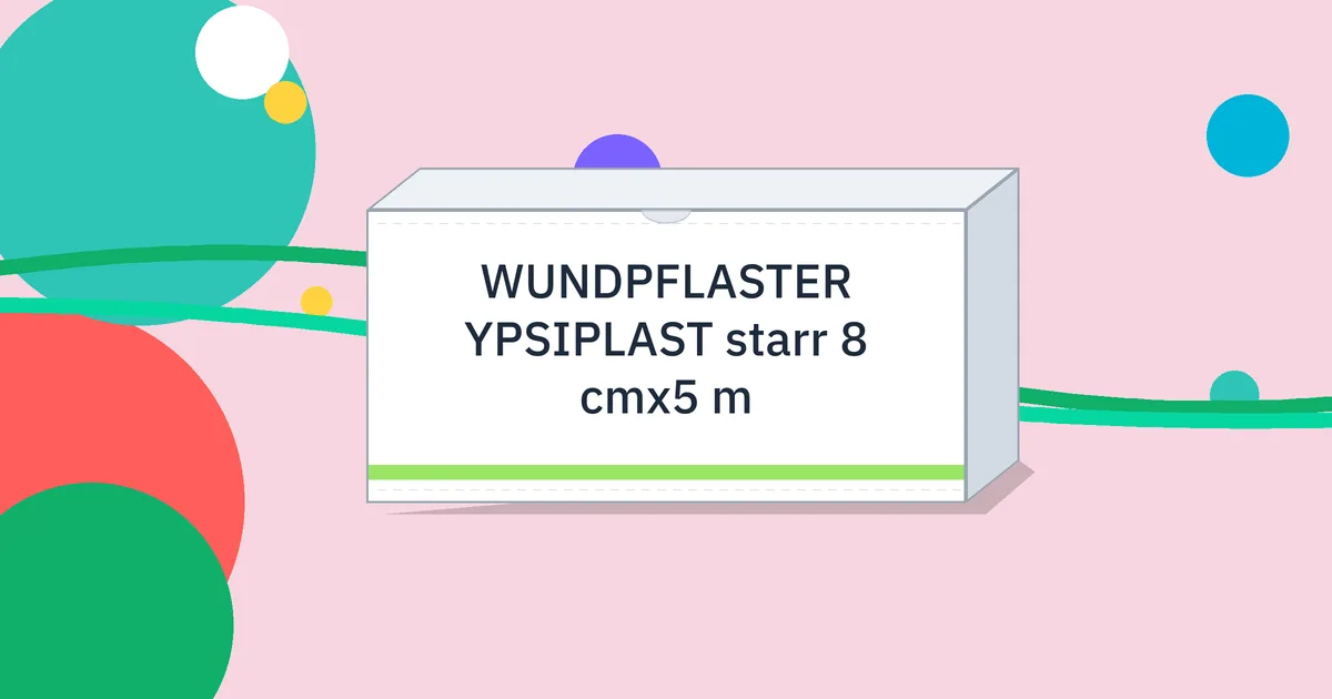 Symbolbild: Packung mit der Aufschrift WUNDPFLASTER YPSIPLAST starr 8 cmx5 m (PZN 03271024) – Verfügbarkeit und Bezug in Apotheken in Frankfurt am Main