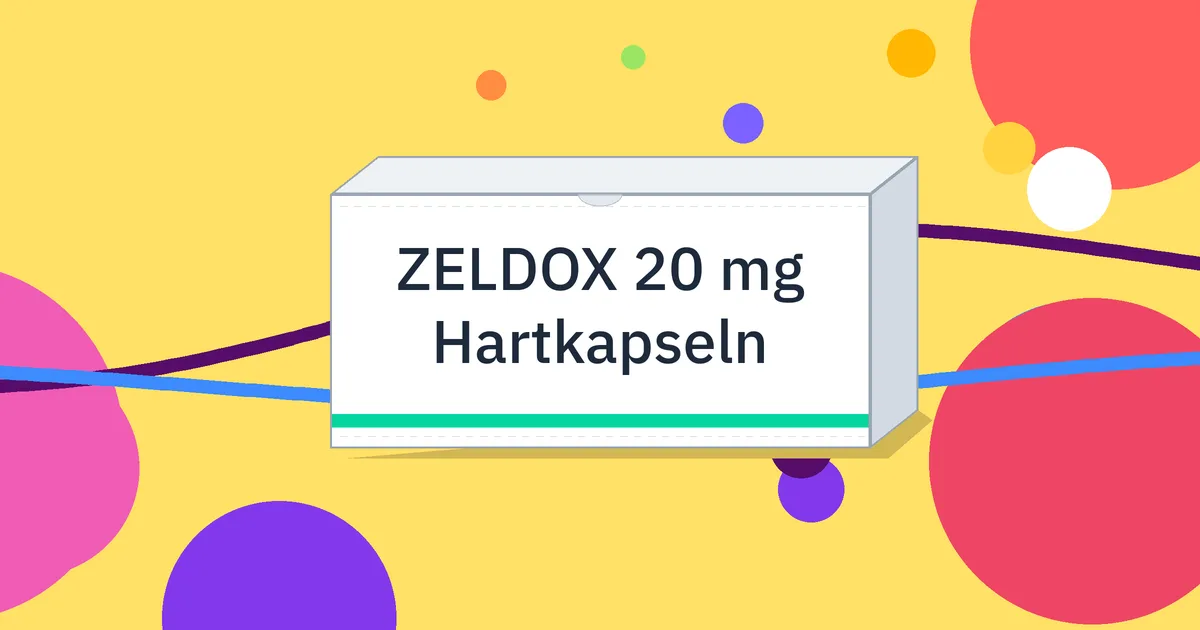 Symbolbild: Packung mit der Aufschrift ZELDOX 20 mg Hartkapseln (PZN 06057099) – Verfügbarkeit und Bezug in Apotheken in Frankfurt am Main