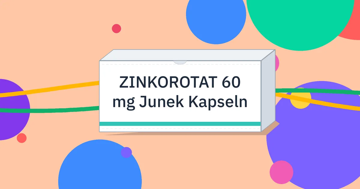 Symbolbild: Packung mit der Aufschrift ZINKOROTAT 60 mg Junek Kapseln (PZN 11072712) – Verfügbarkeit und Bezug in Apotheken in Frankfurt am Main