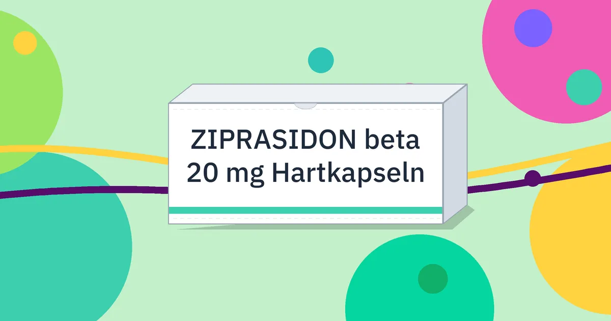 Symbolbild: Packung mit der Aufschrift ZIPRASIDON beta 20 mg Hartkapseln (PZN 00233448) – Verfügbarkeit und Bezug in Apotheken in Frankfurt am Main