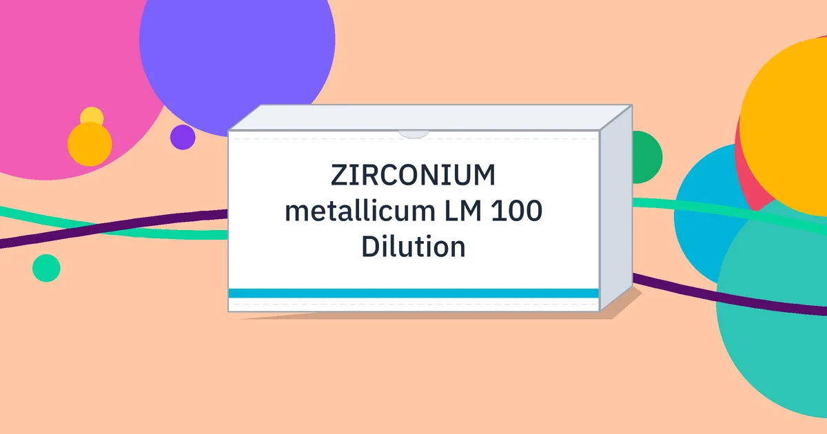 Symbolbild: Packung mit der Aufschrift ZIRCONIUM metallicum LM 100 Dilution (PZN 13303222) – Verfügbarkeit und Bezug in Apotheken in Frankfurt am Main