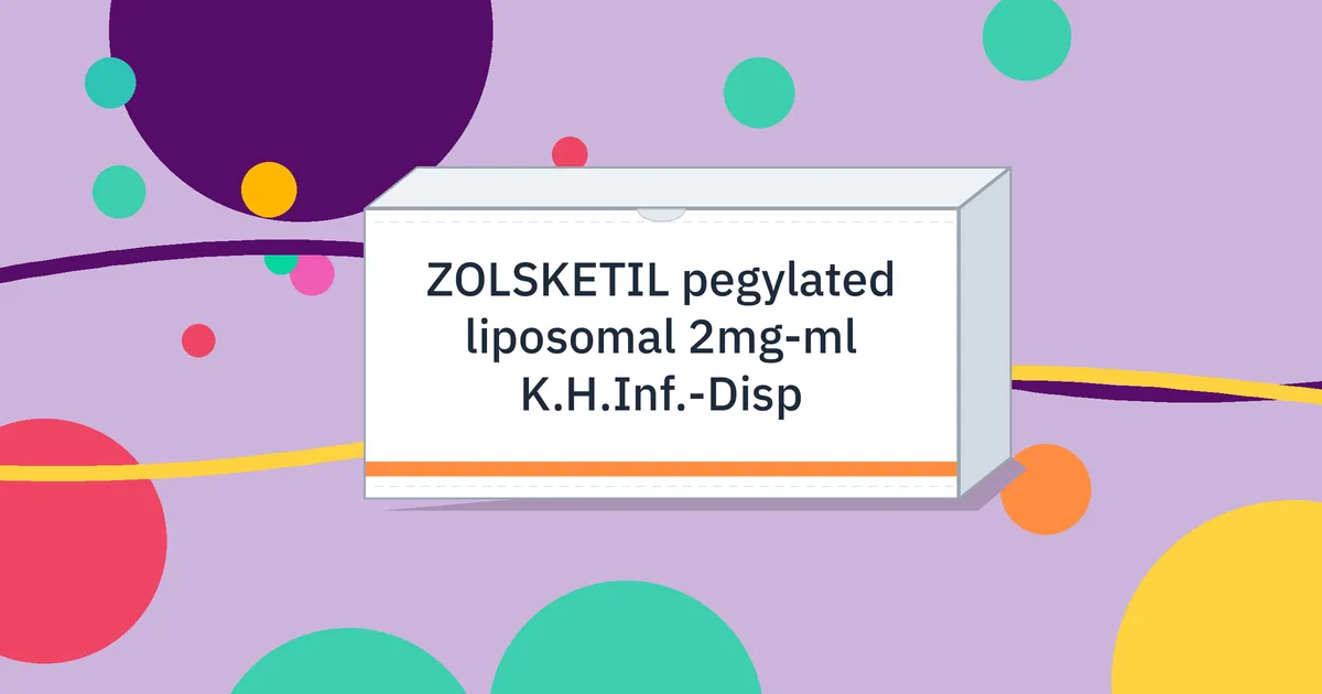 Symbolbild: Packung mit der Aufschrift ZOLSKETIL pegylated liposomal 2mg-ml K.H.Inf.-Disp (PZN 18109648) – Verfügbarkeit und Bezug in Apotheken in Frankfurt am Main