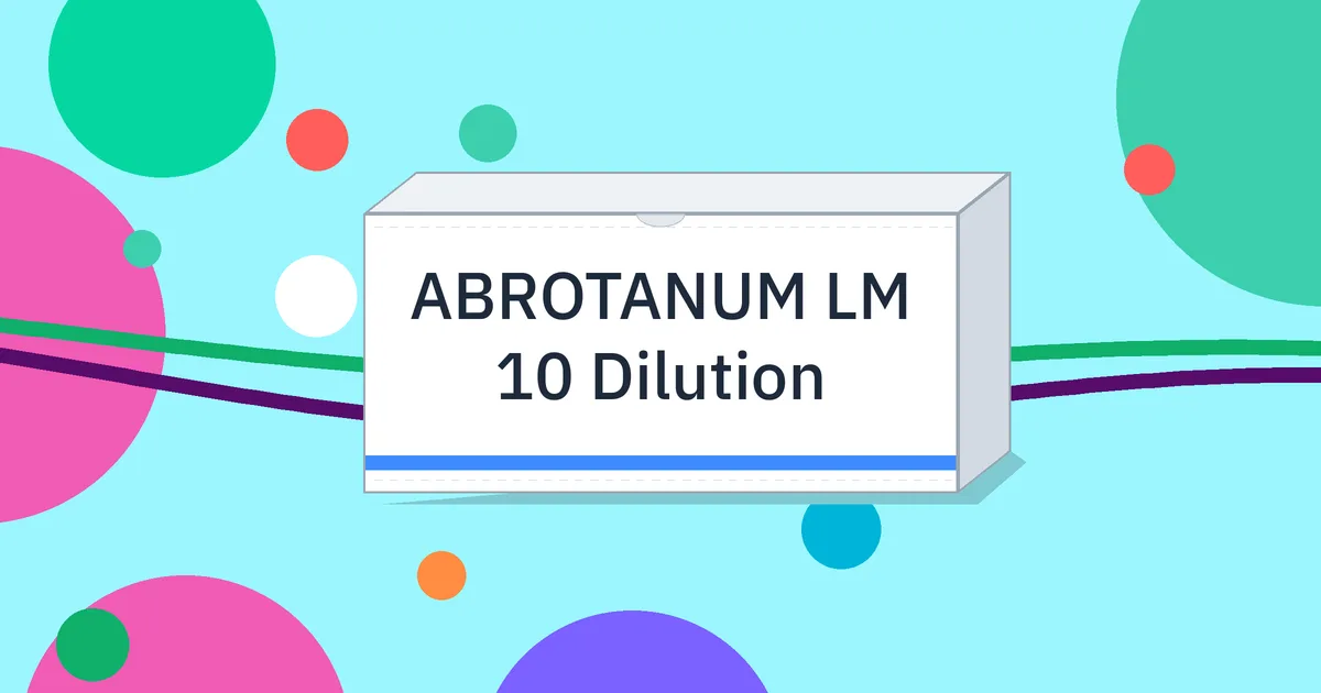 Symbolbild: Packung mit der Aufschrift ABROTANUM LM 10 Dilution (PZN 12750628) – Verfügbarkeit und Bezug in Apotheken in Frankfurt am Main