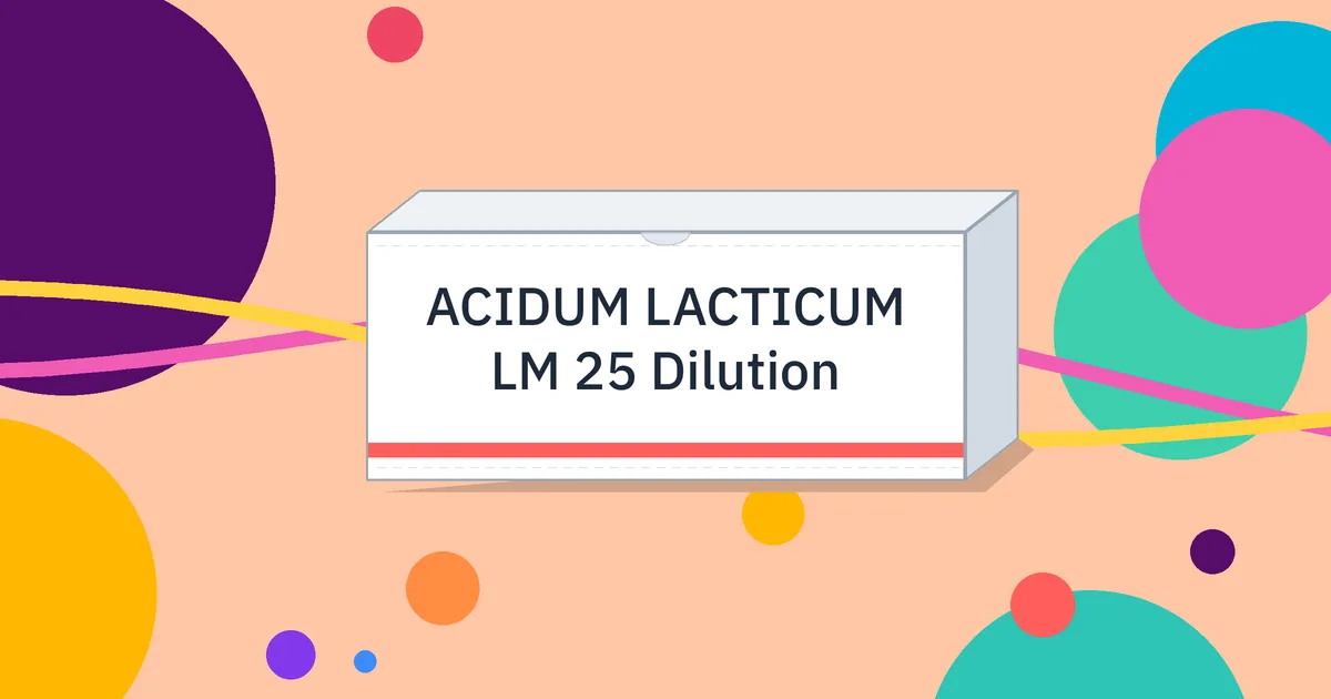 Symbolbild: Packung mit der Aufschrift ACIDUM LACTICUM LM 25 Dilution (PZN 13279541) – Verfügbarkeit und Bezug in Apotheken in Frankfurt am Main