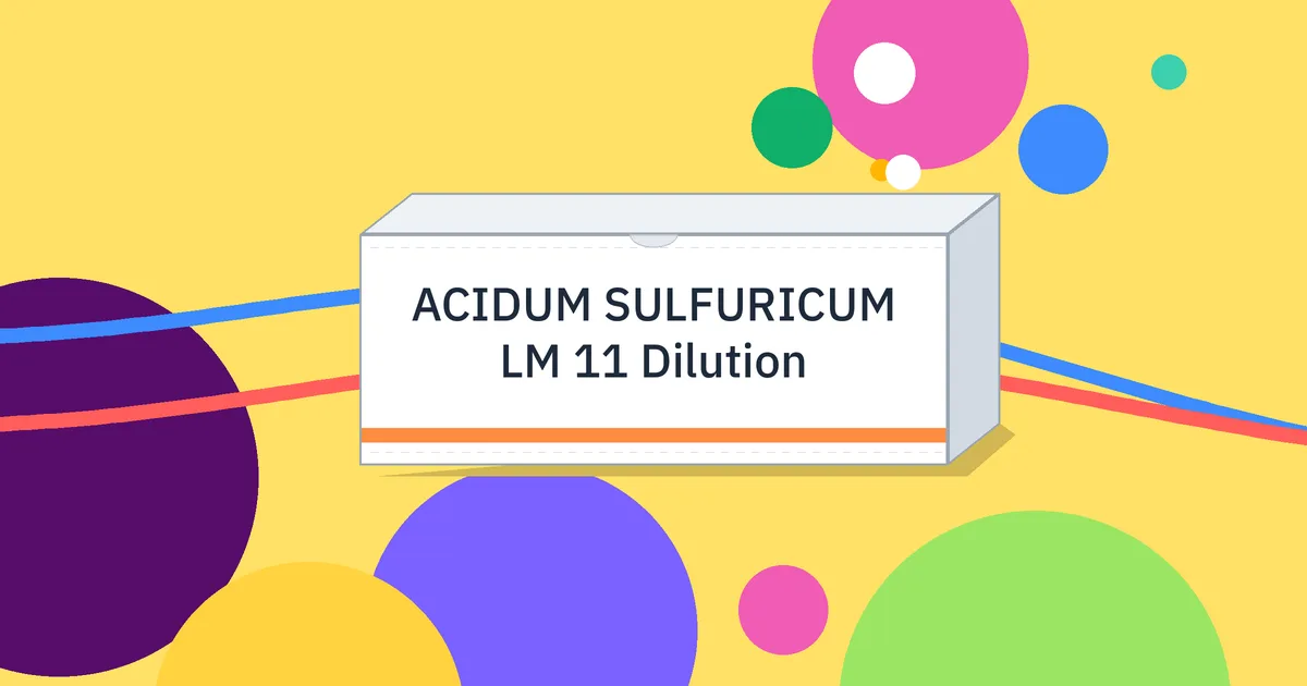 Symbolbild: Packung mit der Aufschrift ACIDUM SULFURICUM LM 11 Dilution (PZN 12754017) – Verfügbarkeit und Bezug in Apotheken in Frankfurt am Main