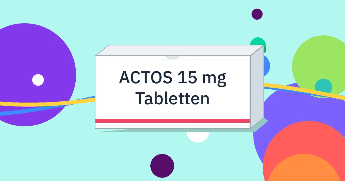 Symbolbild: Packung mit der Aufschrift ACTOS 15 mg Tabletten (PZN 07522931) – Verfügbarkeit und Bezug in Apotheken in Frankfurt am Main