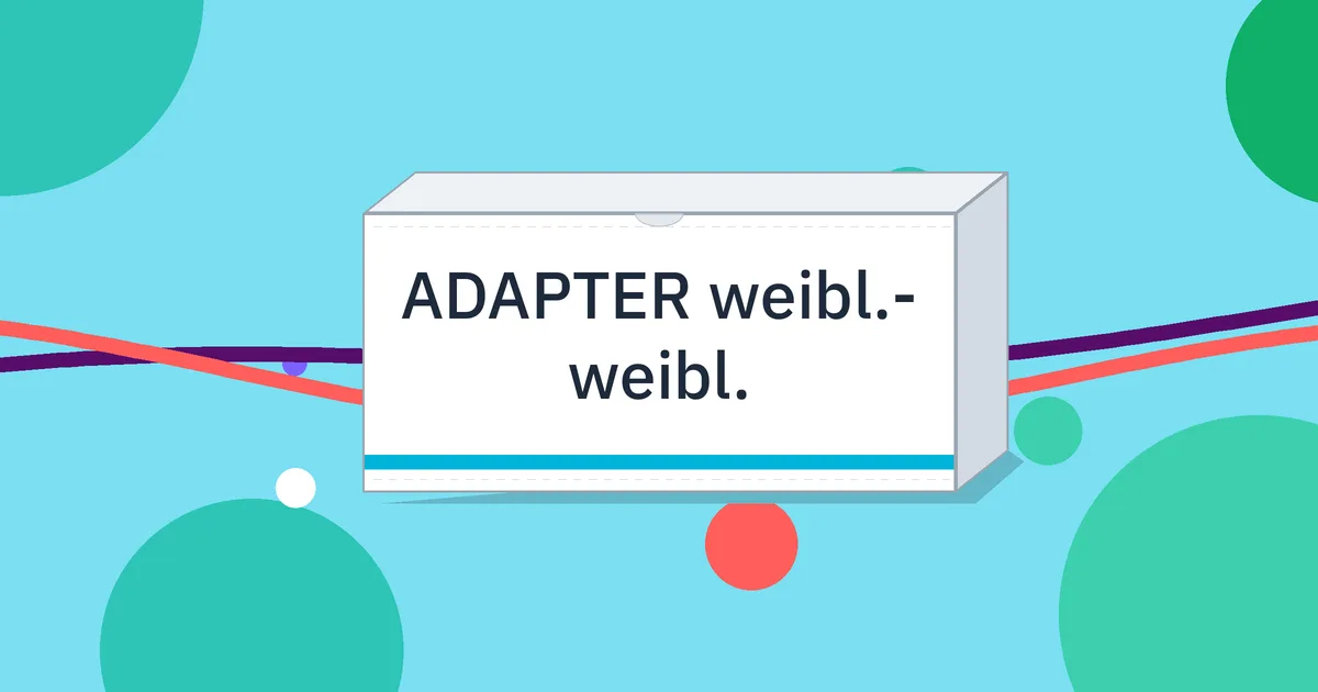Symbolbild: Packung mit der Aufschrift ADAPTER weibl.-weibl. (PZN 06166960) – Verfügbarkeit und Bezug in Apotheken in Frankfurt am Main