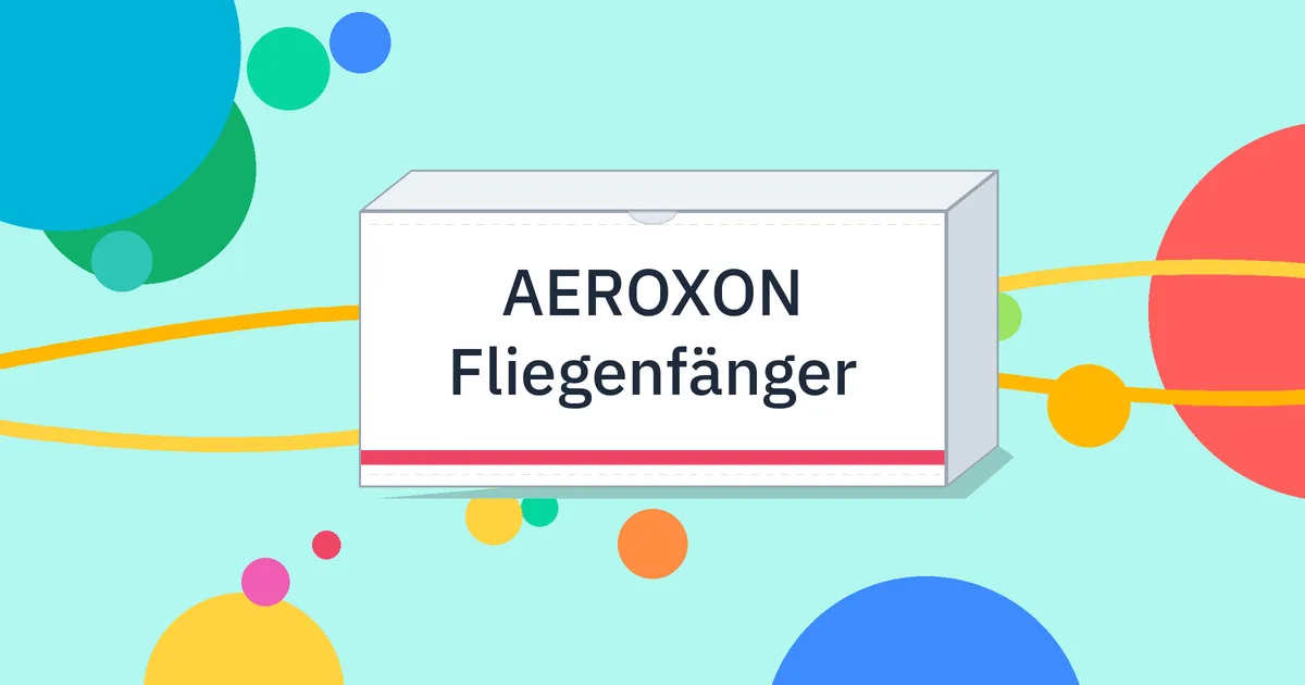 Symbolbild: Packung mit der Aufschrift AEROXON Fliegenfänger (PZN 07266764) – Verfügbarkeit und Bezug in Apotheken in Frankfurt am Main