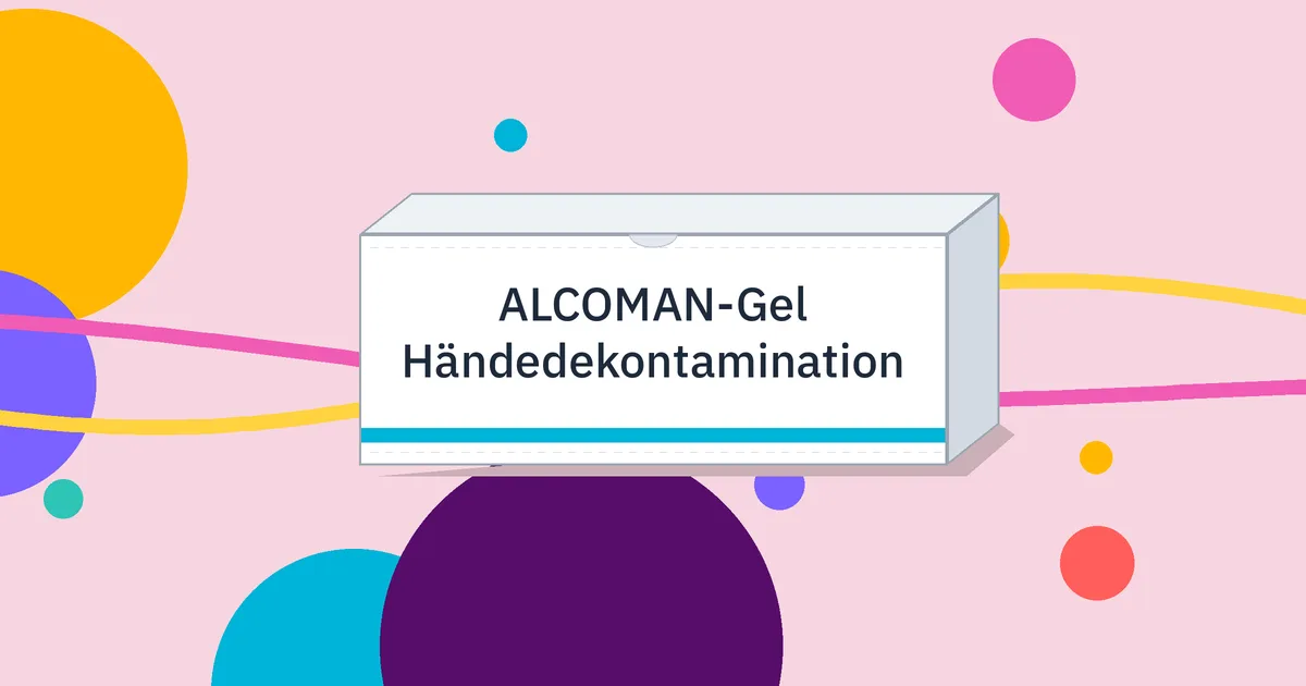 Symbolbild: Packung mit der Aufschrift ALCOMAN-Gel Händedekontamination (PZN 11169713) – Verfügbarkeit und Bezug in Apotheken in Frankfurt am Main