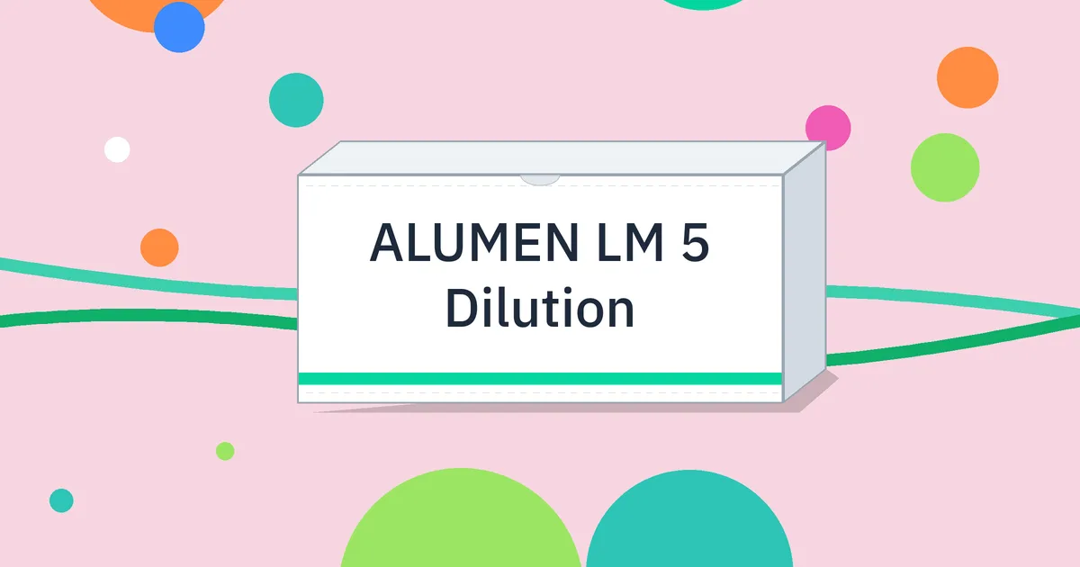 Symbolbild: Packung mit der Aufschrift ALUMEN LM 5 Dilution (PZN 12757895) – Verfügbarkeit und Bezug in Apotheken in Frankfurt am Main