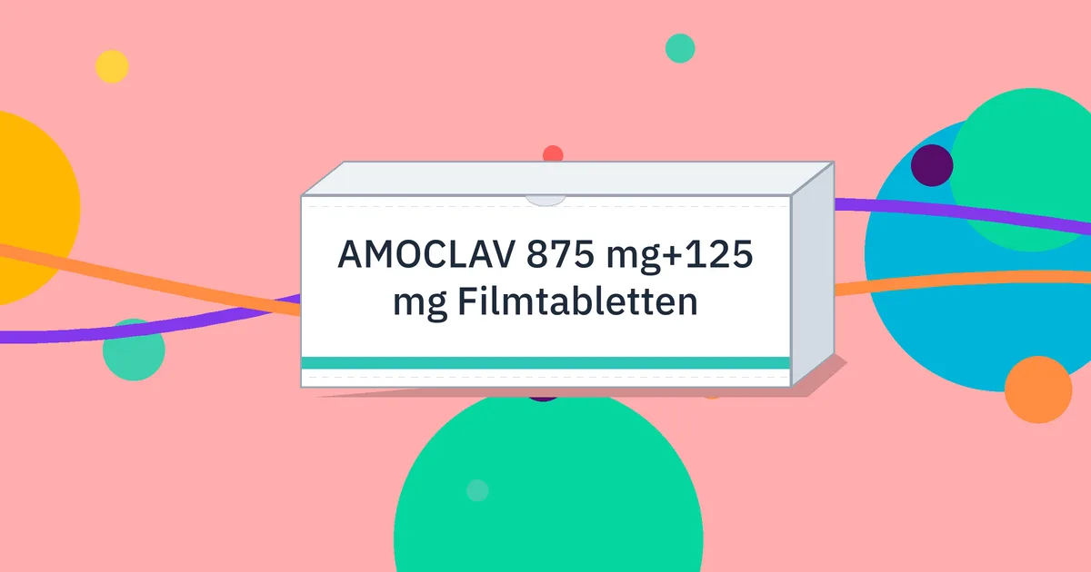 Symbolbild: Packung mit der Aufschrift AMOCLAV 875 mg+125 mg Filmtabletten (PZN 03361000) – Verfügbarkeit und Bezug in Apotheken in Frankfurt am Main
