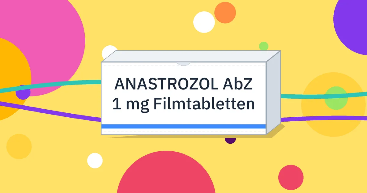 Symbolbild: Packung mit der Aufschrift ANASTROZOL AbZ 1 mg Filmtabletten (PZN 06122974) – Verfügbarkeit und Bezug in Apotheken in Frankfurt am Main
